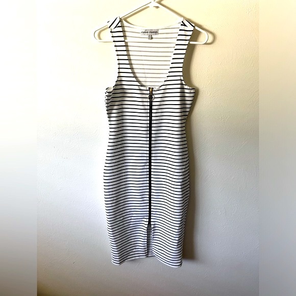 Almost Famous | Dresses | Almost Famous Black And White Striped Dress ...